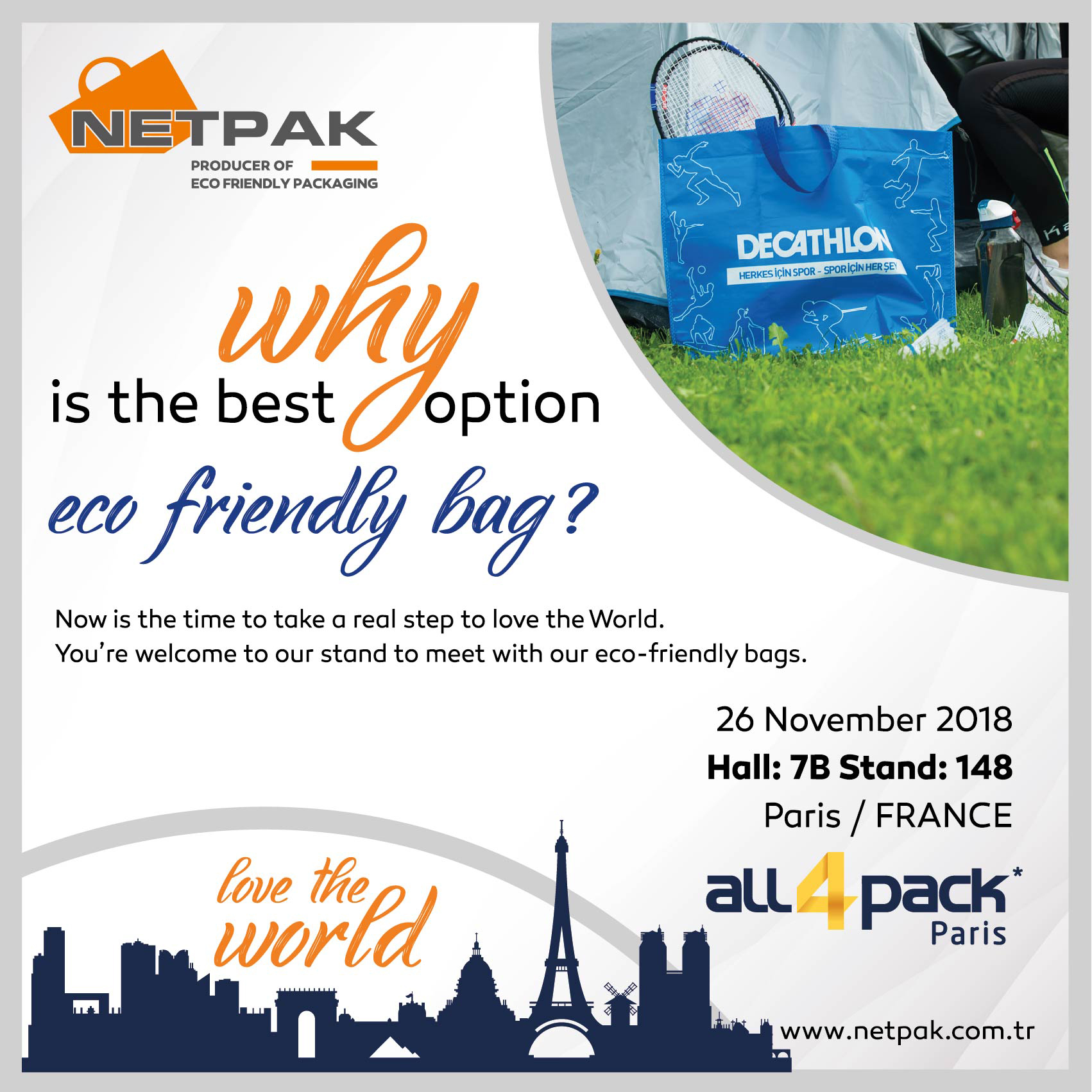 Netpak Packaging At All4pack Paris Fair - Nonwoven Bag - Netpak