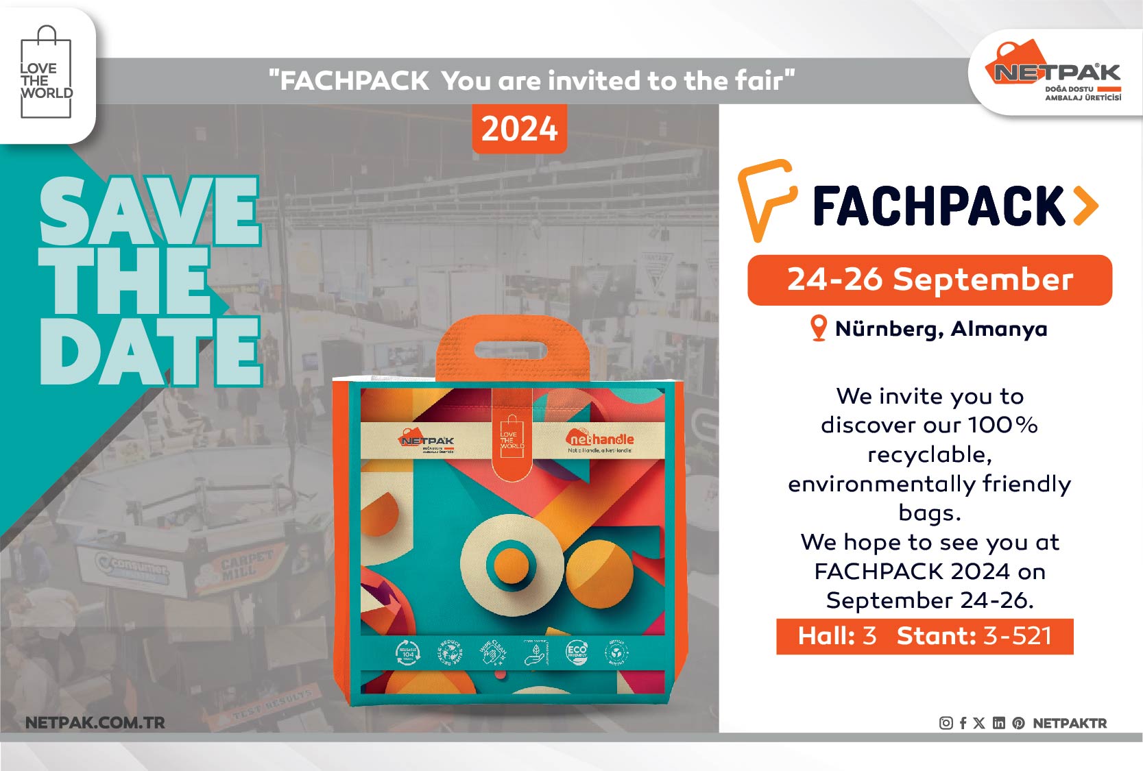 We Invite You To Fachpack 2024. - Nonwoven Bag - Netpak