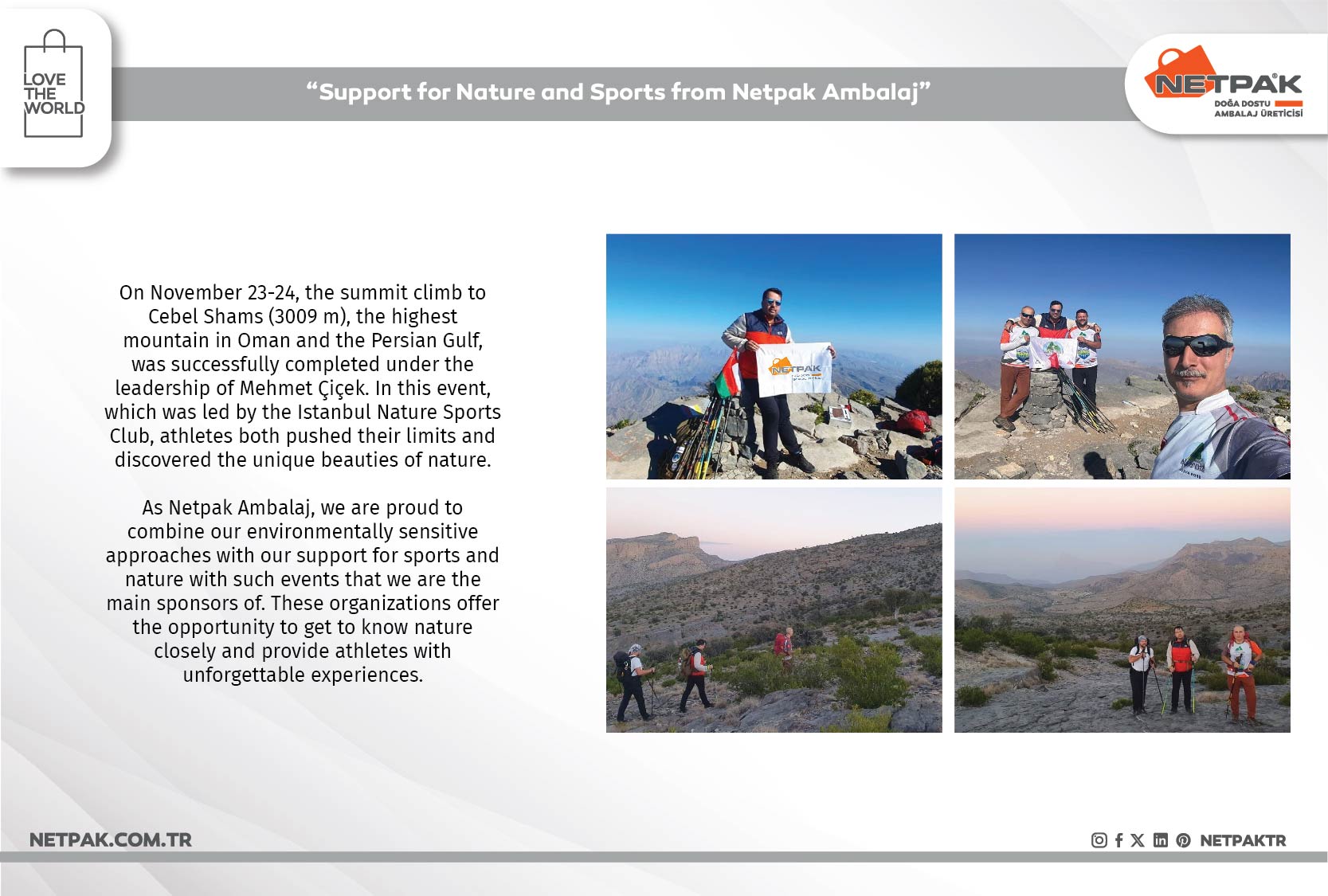 Support For Nature And Sports From Netpak Ambalaj - Nonwoven Bag - Netpak